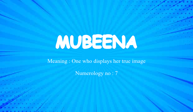 Mubeena Name Meaning