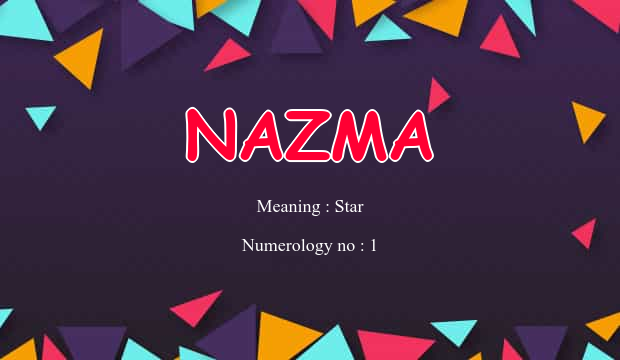 Nazma Name Meaning