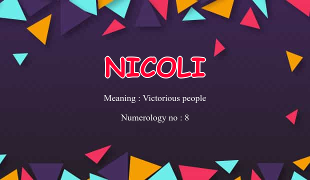 Nicoli Name Meaning