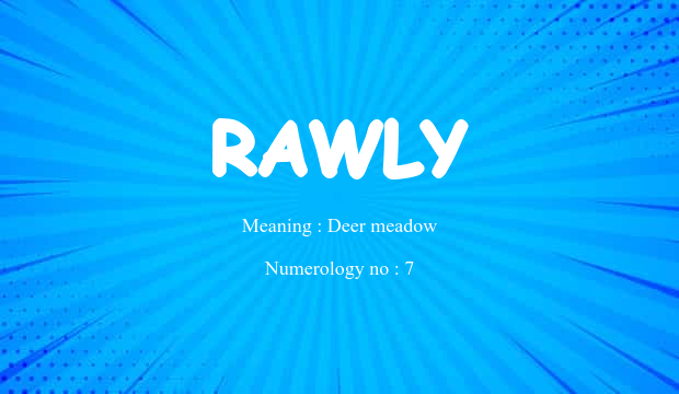 Rawly Name Meaning