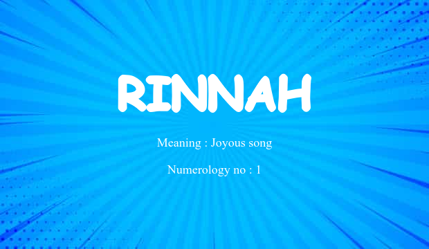Rinnah Name Meaning