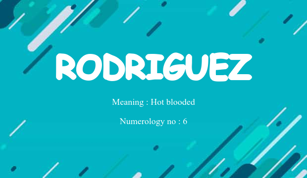 Rodriguez Name Meaning