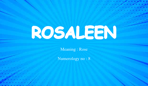 Rosaleen Name Meaning