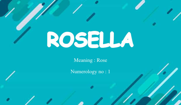 Rosella Name Meaning
