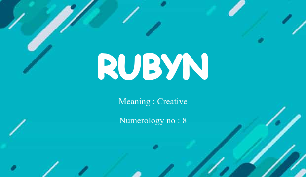 Rubyn Name Meaning