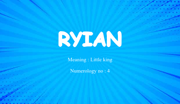Ryian Name Meaning