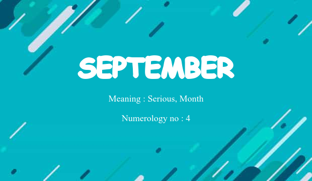 September Name Meaning