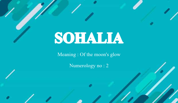 Sohalia Name Meaning