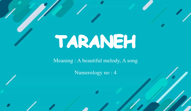 Taraneh Name Meaning