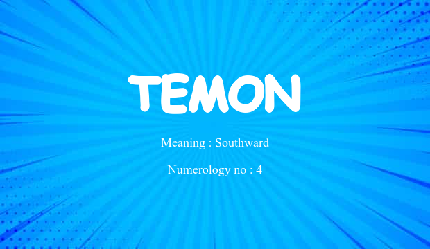Temon Name Meaning