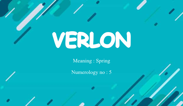 Verlon Name Meaning