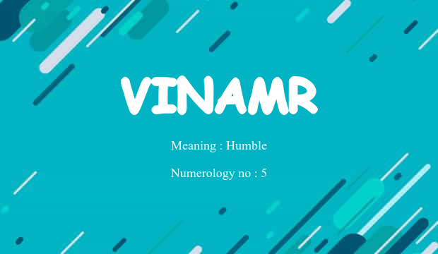 Vinamr Name Meaning