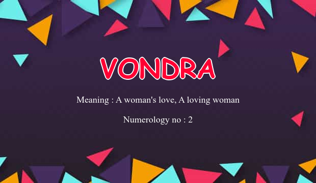 Vondra Name Meaning