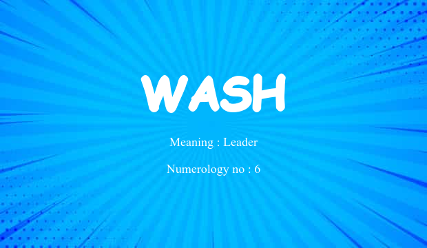 Wash Name Meaning
