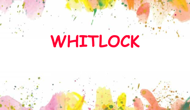 Whitlock Name Meaning