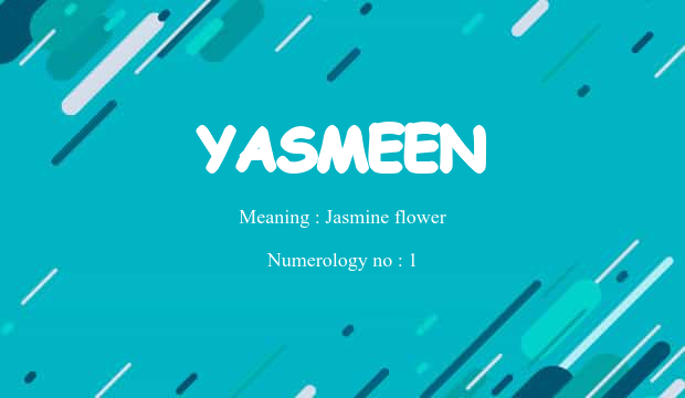 Yasmeen Name Meaning