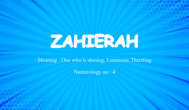 Zahierah Name Meaning