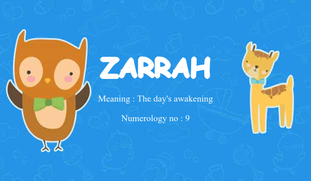 Zarrah Name Meaning
