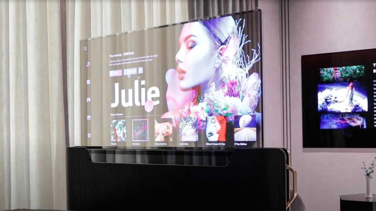 LG showcases rollable transparent TV fixed at foot of your bed