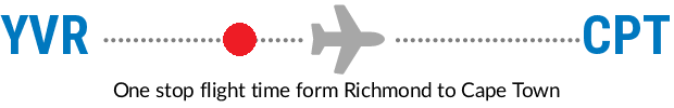 YVR - CPT Flight Time | Flight Duration Vancouver International Airport ...